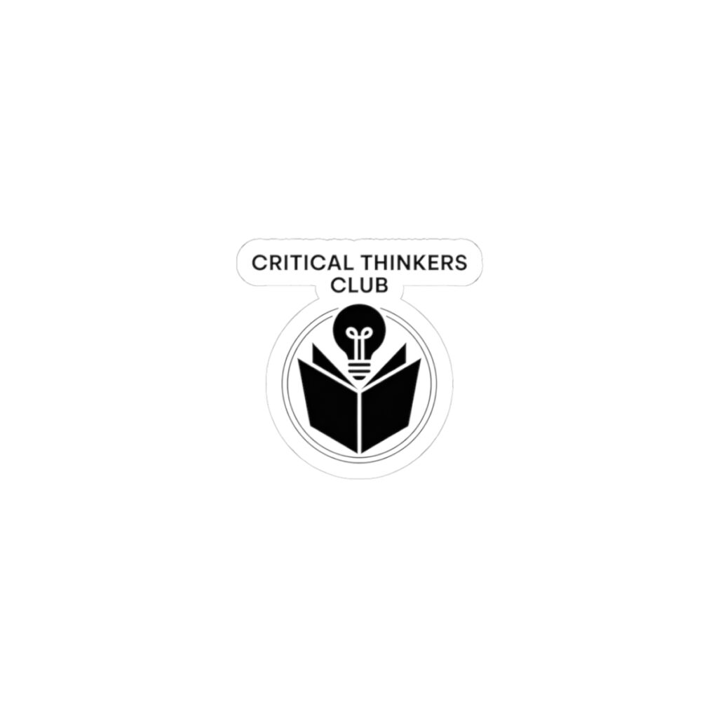 Critical Thinkers Club sticker | brain lightbulb logo, processing ...